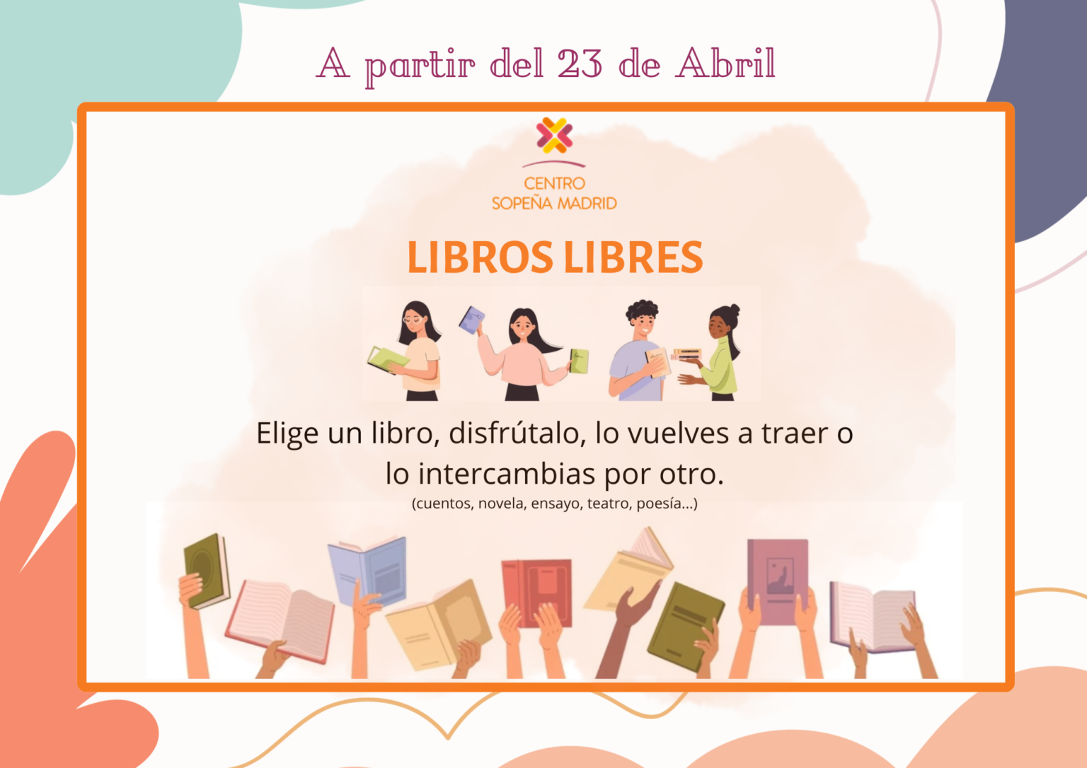 Invitación a leer y compartir libros - Centro Sopeña Madrid